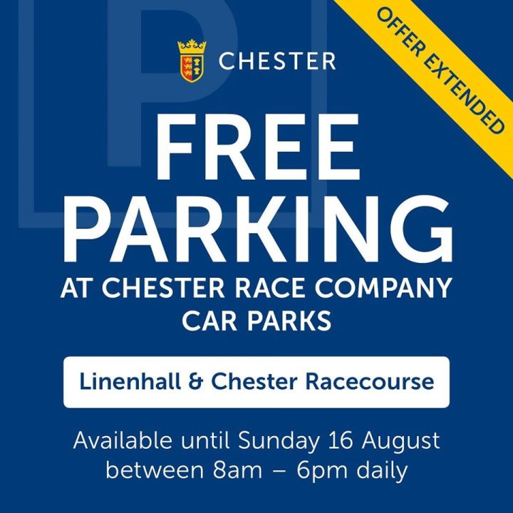 Free Parking at Chester Race Company car parks extended – Taste Cheshire
